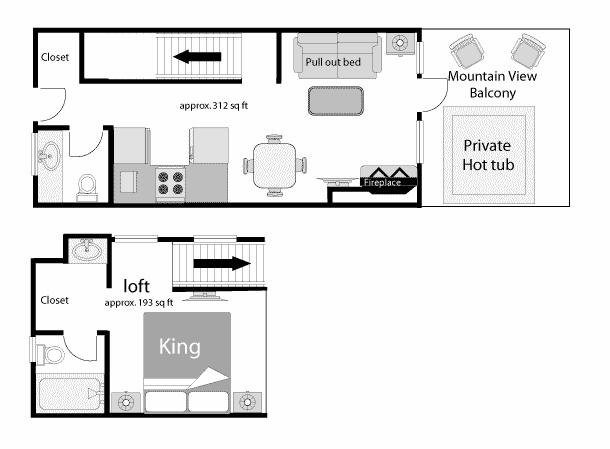 Premier King Jacuzzi Condo - Hidden Ridge Resort